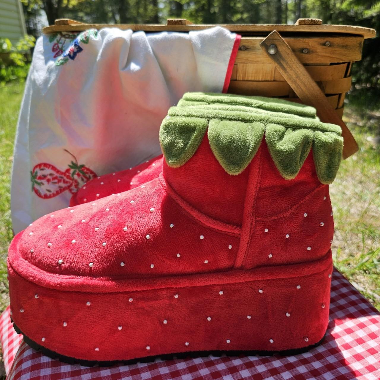 Dollskill x Strawberry Shortcake Platform Boots... - Depop