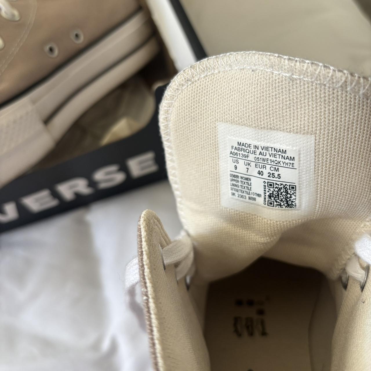 Platform Converse Tan Worn once Size - 9 Still new... - Depop