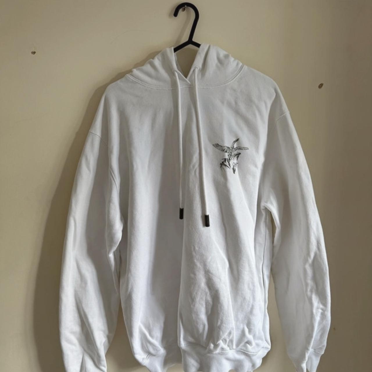 Unisex oversized off white reflective bird... - Depop