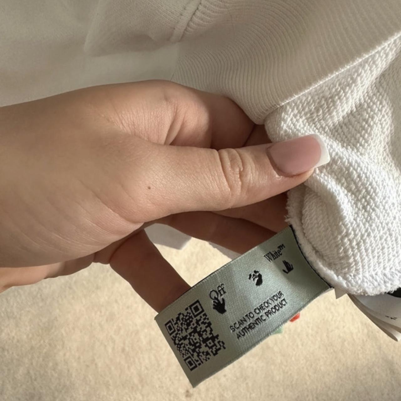 Unisex oversized off white reflective bird... - Depop