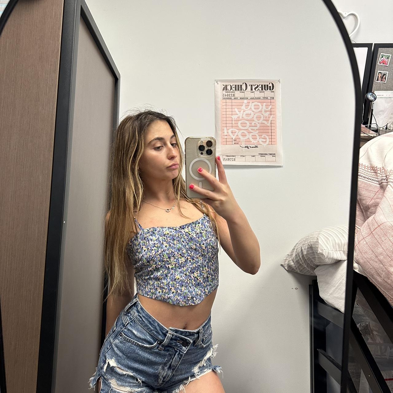 Colorful corset top - Depop