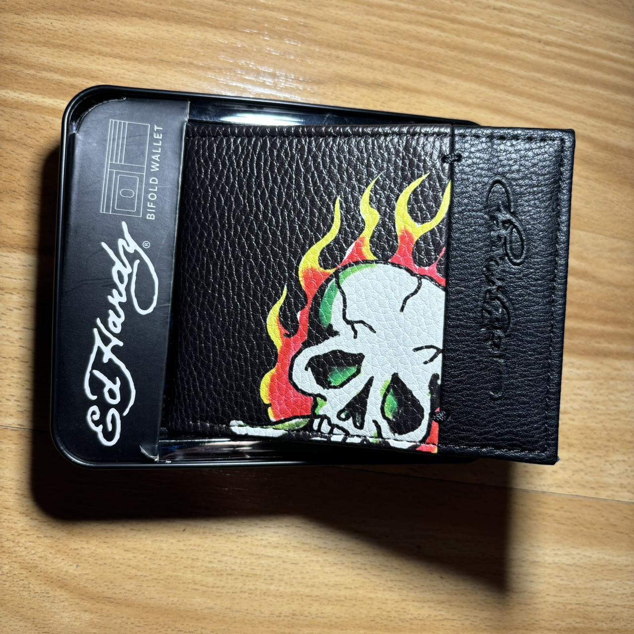 Ed hardy flaming skull wallet Brand new with tags... - Depop