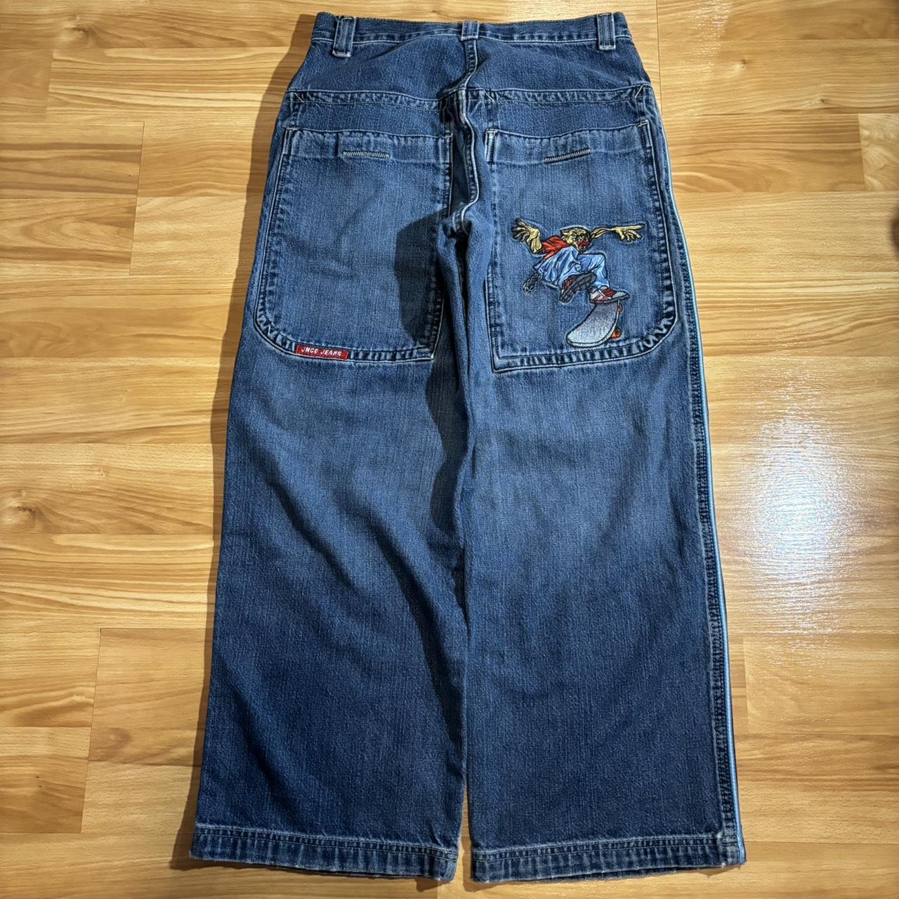 DM ME BECAUSE THIS ISNT REAL PRICE RARE JNCO JEANS... - Depop