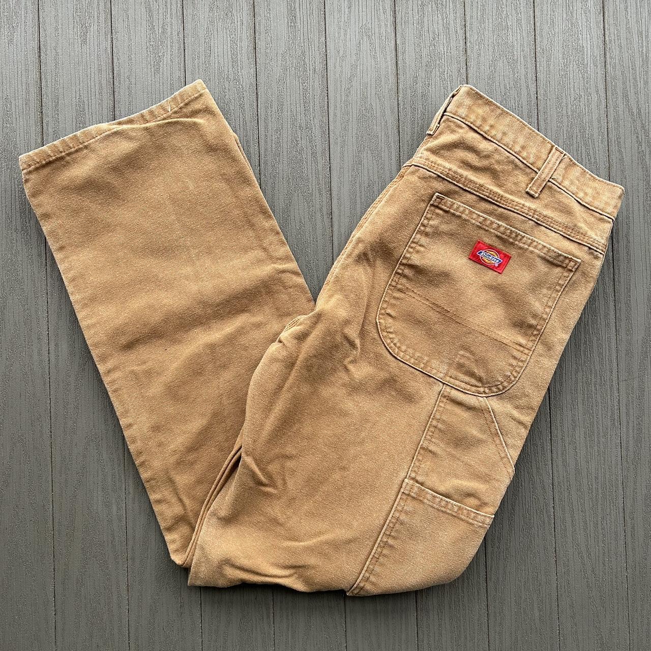 Tan dickie work pants - Depop