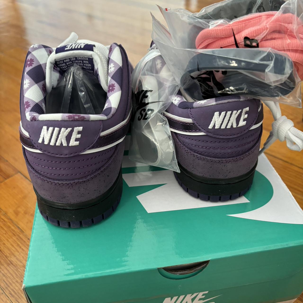 Purple lobster dunks Box ripped Sz 8 Not worn - Depop