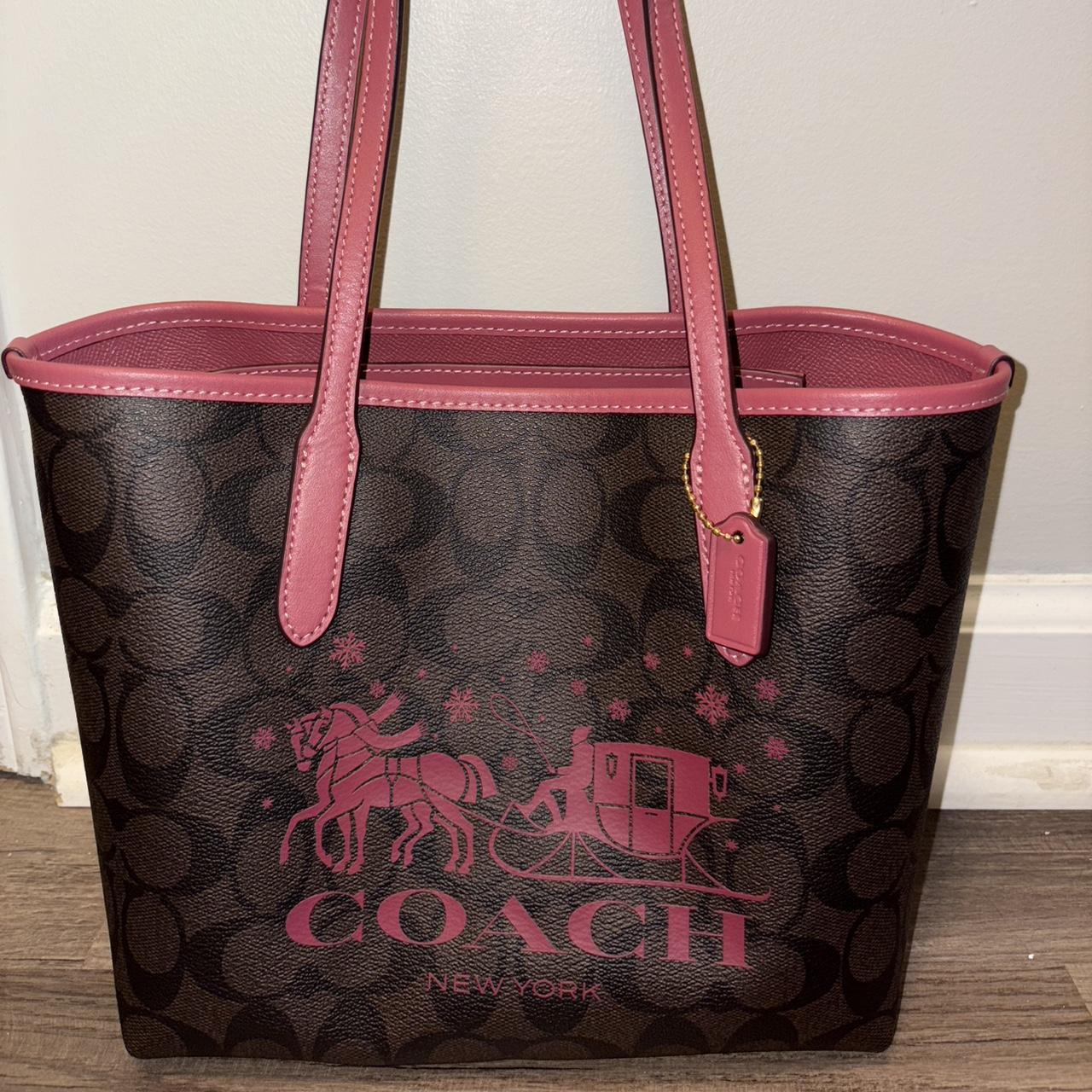 Coach Mini City Tote beautiful monogram print with... | Depop