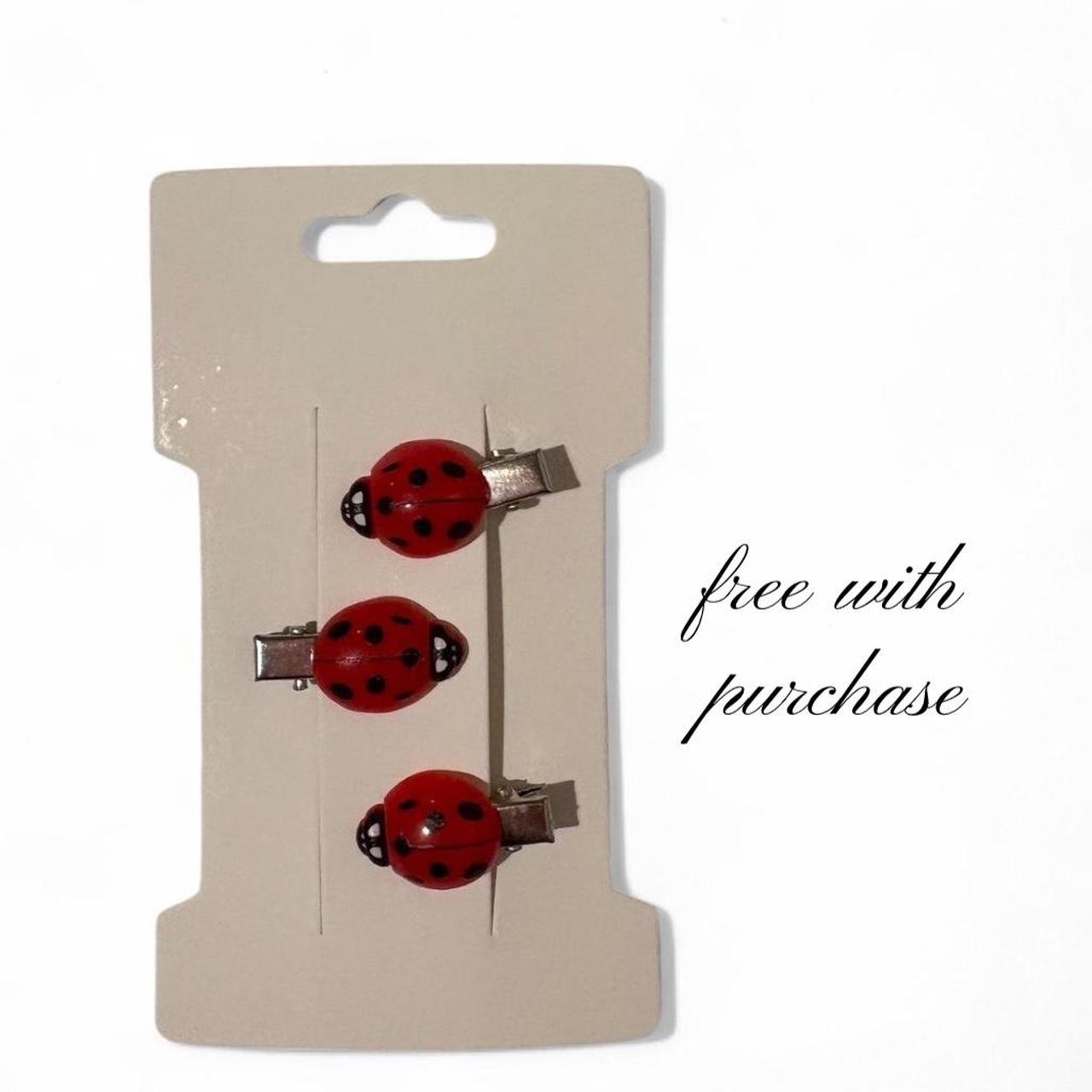 Ladybug Hair Clips 🐞 three pack buy now or free... | Depop