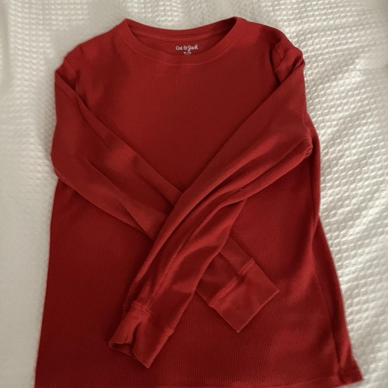 red long sleeve kid XL cat and jack (target) worn - Depop