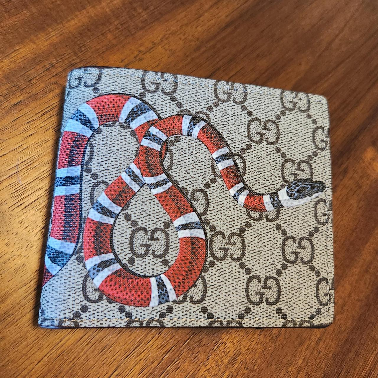 Brown gucci snake wallet - Depop