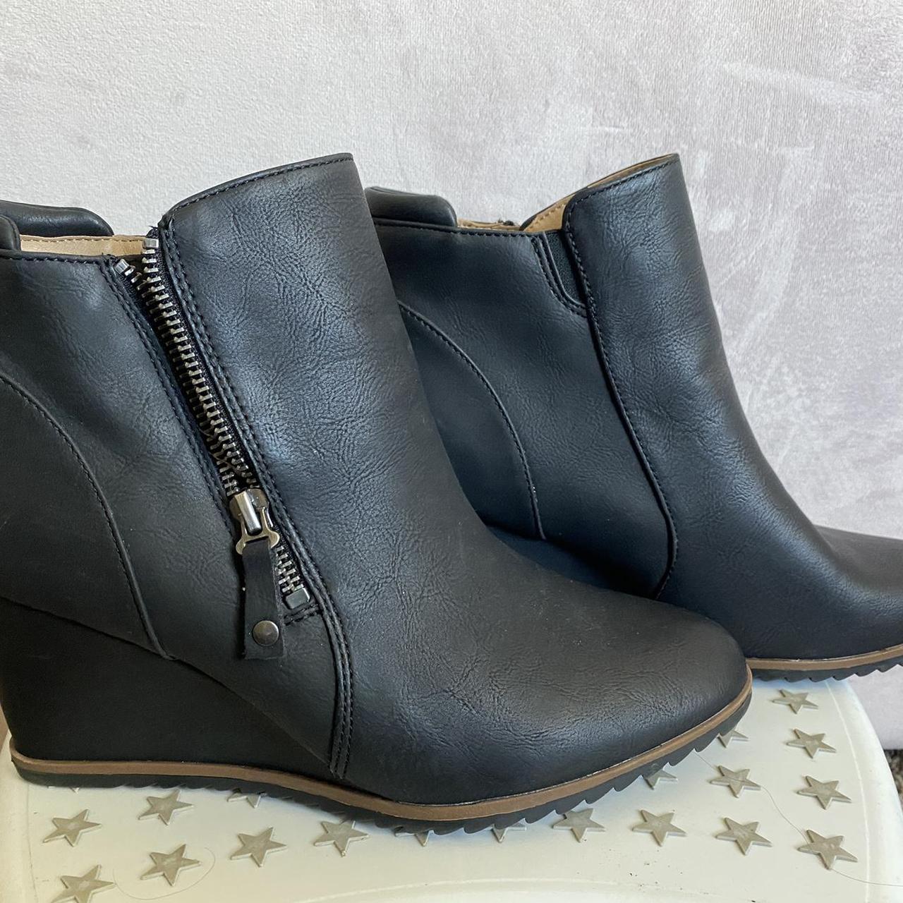 Boots with a two inch heel. - Depop