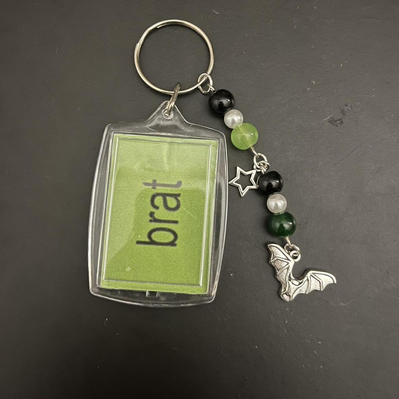 BRAT - keychain ! #brat #charlixcx #keychain... - Depop