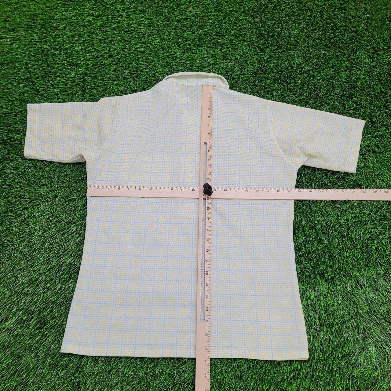 Vintage 70s MOD Button Plaid Shirt S/M 19x27... - Depop