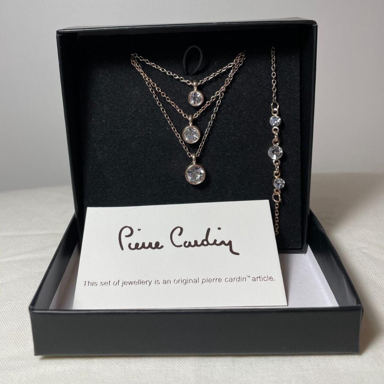 Pierre Cardin Rose Gold Tone Triple Diamanté... - Depop