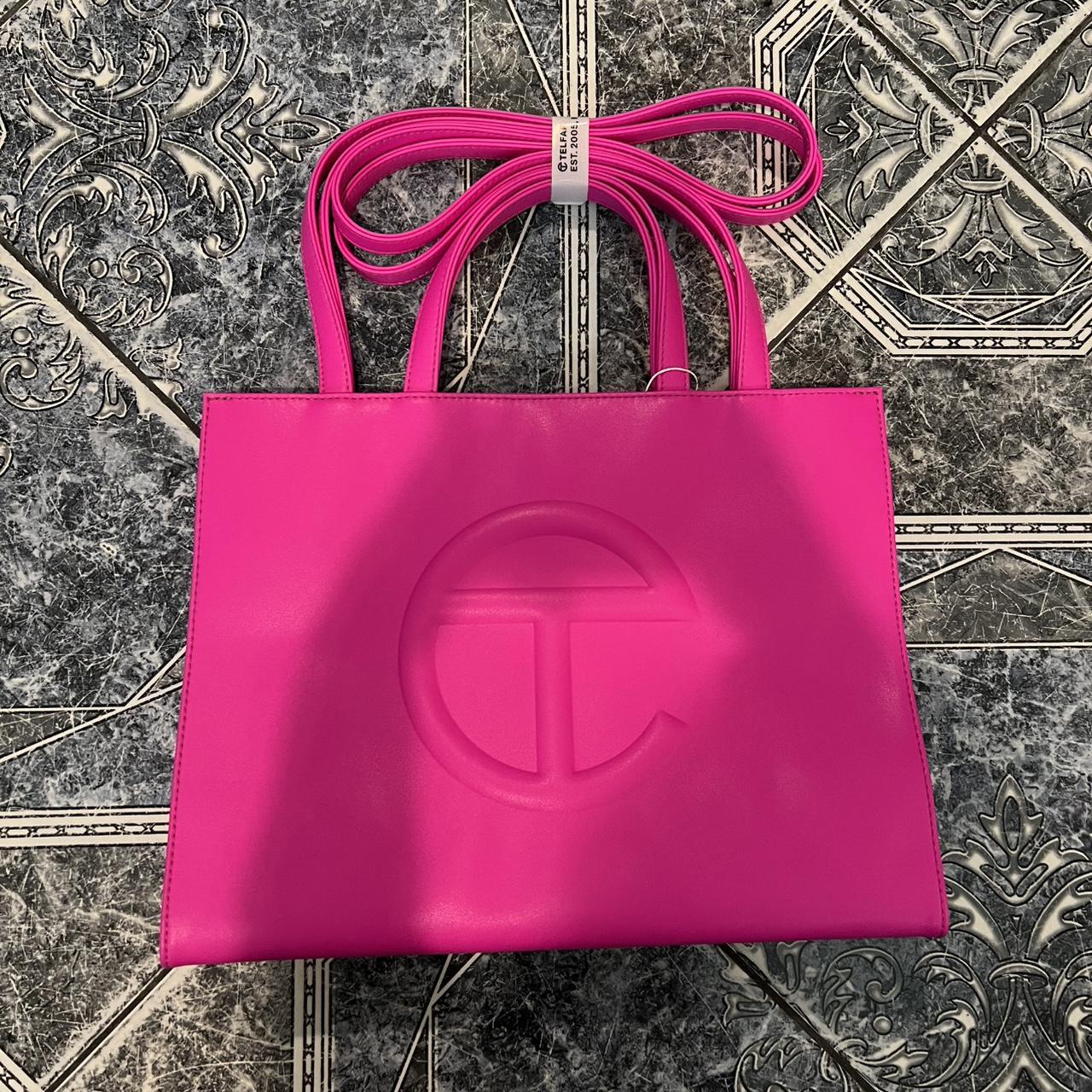 Telfar hot pink tote bag comes with what’s on the... - Depop