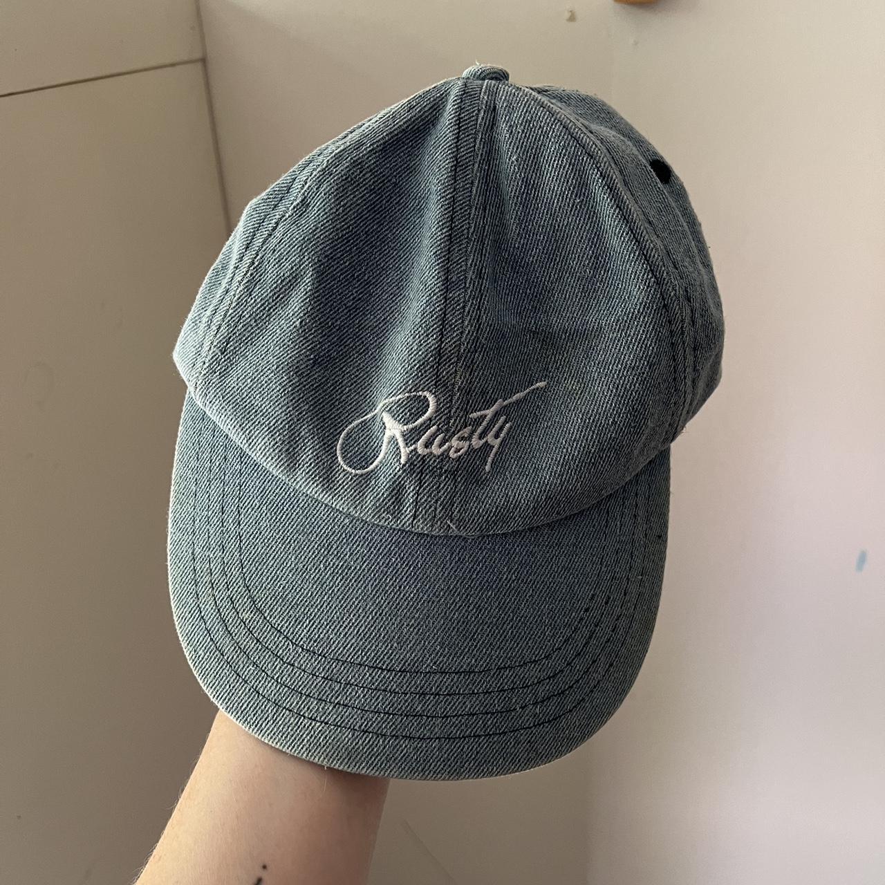 90s look Rusty cap Acid wash denim Small stain on... - Depop