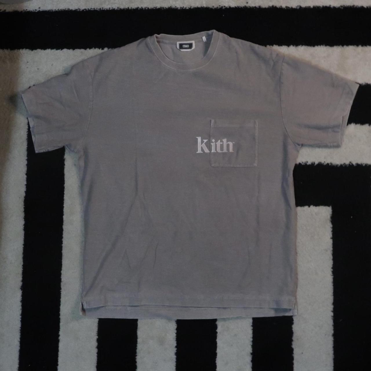 Grey Kith t-shirt with logo #kith #oversized - Depop