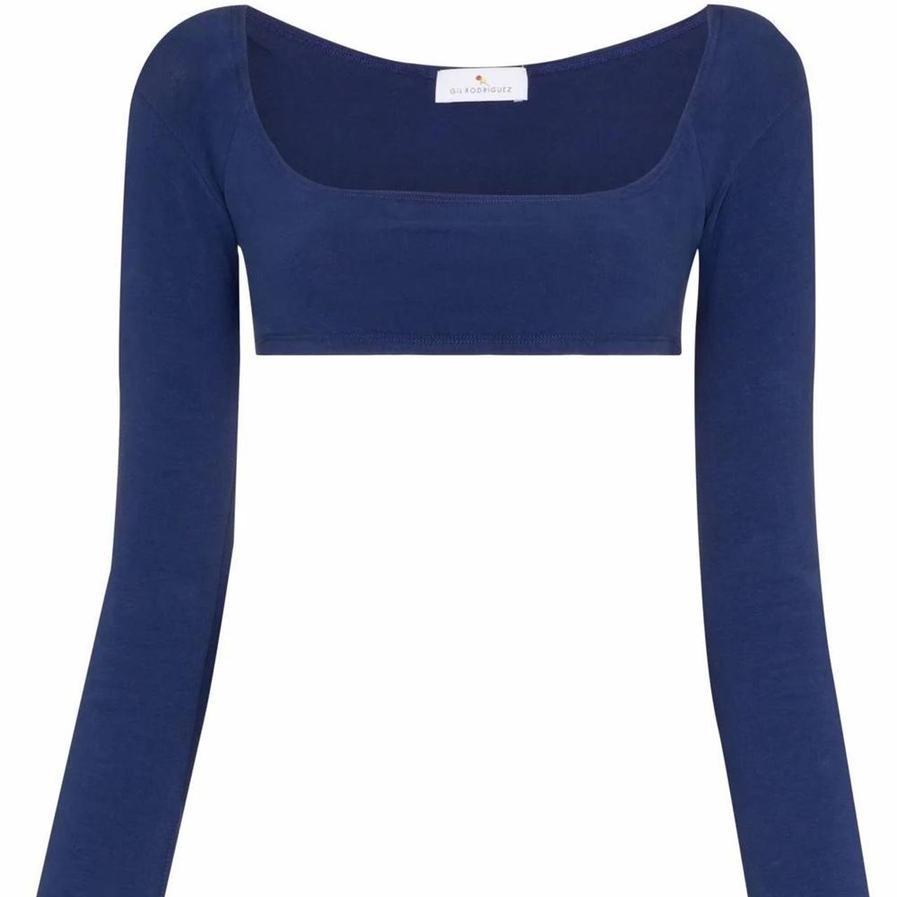 Gil Rodriguez el Tigre chiquito crop top in blue,... - Depop