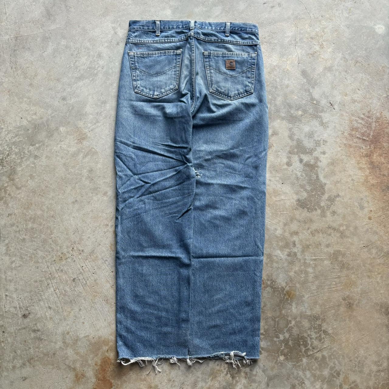 Vintage Carhartt Workwear Carpenter 90s skater denim... - Depop