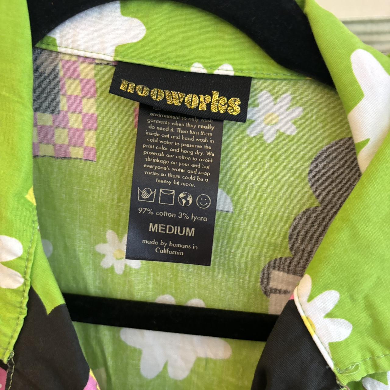 Medium green nooworks print jumpsuit. Purchased at $175 - Depop