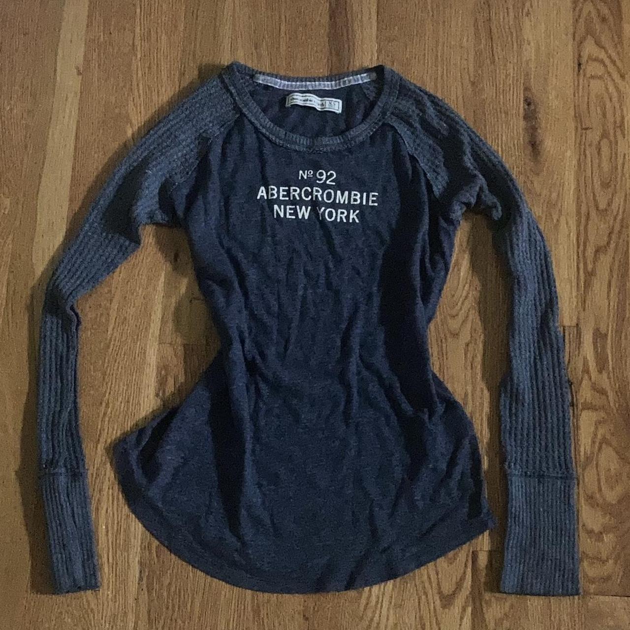 abercrombie & fitch long sleeved shirt! fits so snug... - Depop