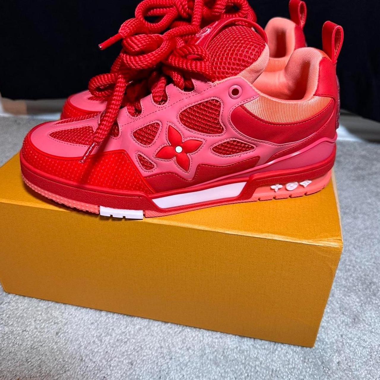 red lv skates dm before purchase i do offers - Depop
