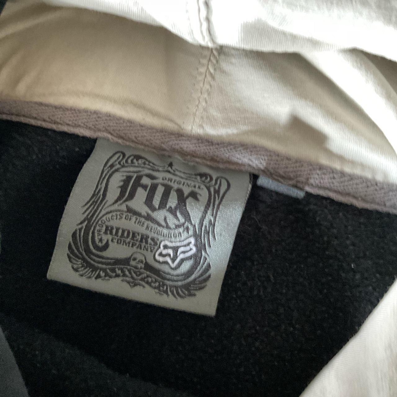 Navy and white Fox Racing hoodie #skaterstyle Size XL - Depop