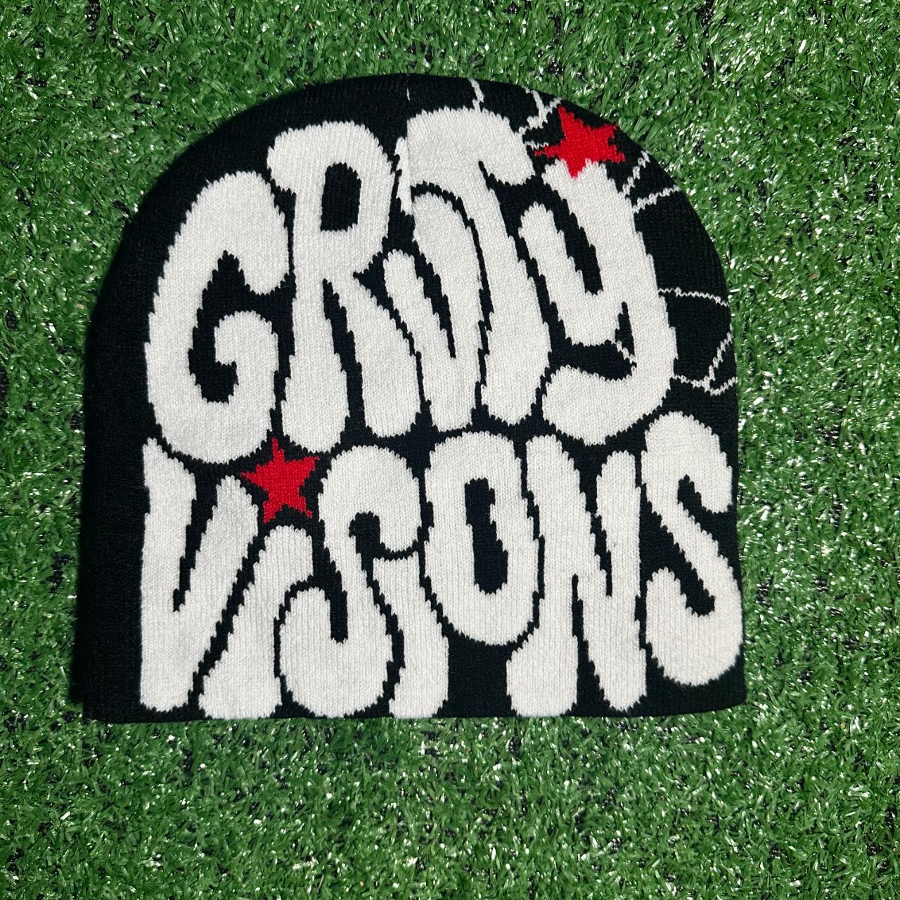 Black,Red, and White Gravity Visions Spider-Web Knit... - Depop