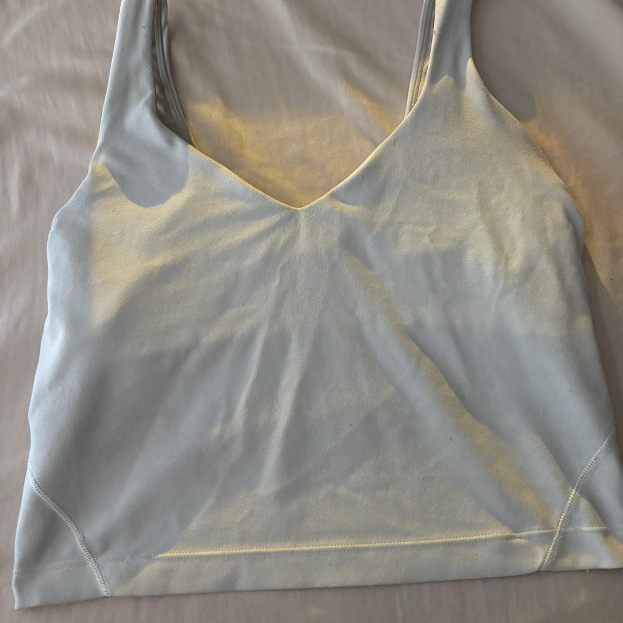 lulu white align tank | Depop