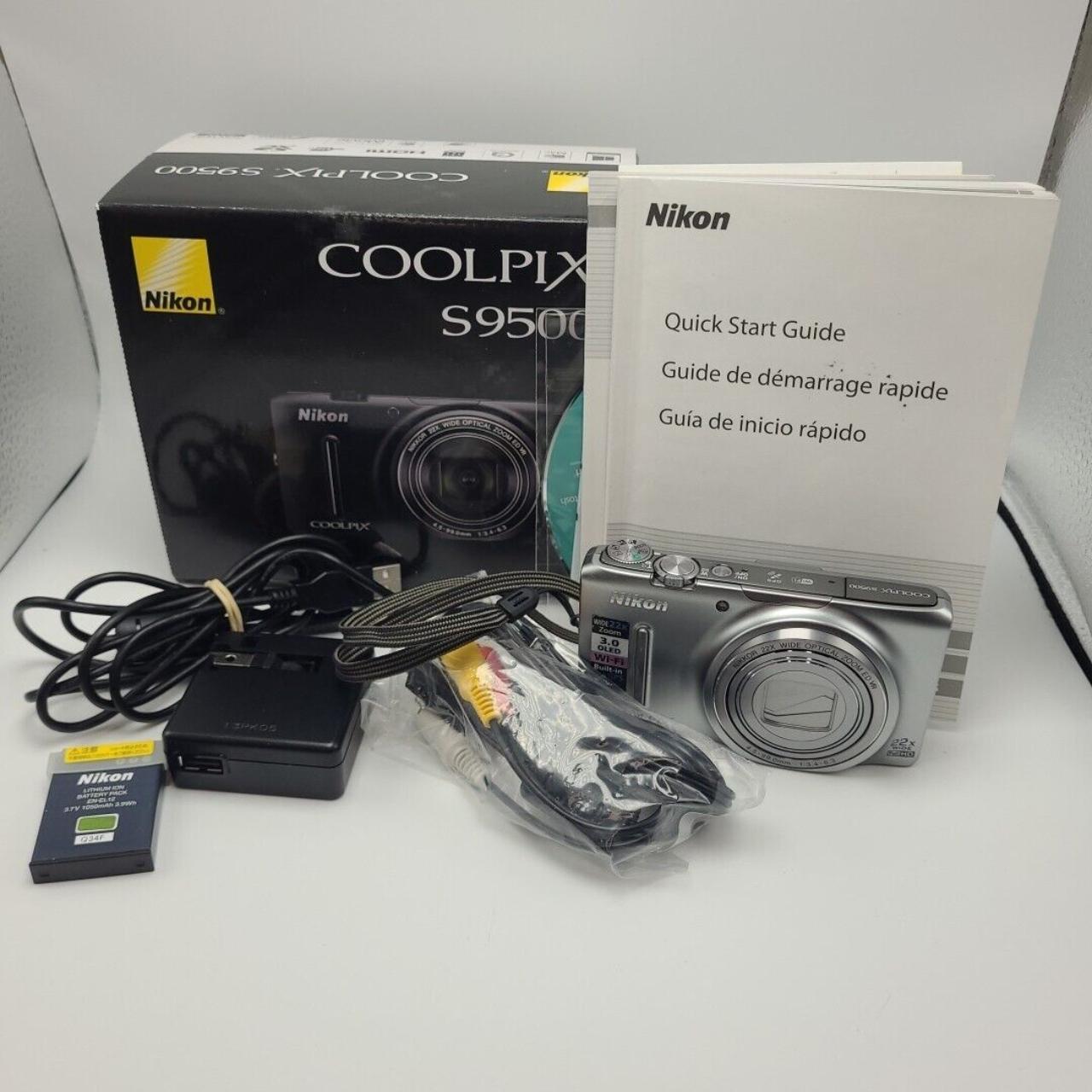 Nikon Coolpix S9500 Silver 18.1MP 22x Zoom Digital... - Depop