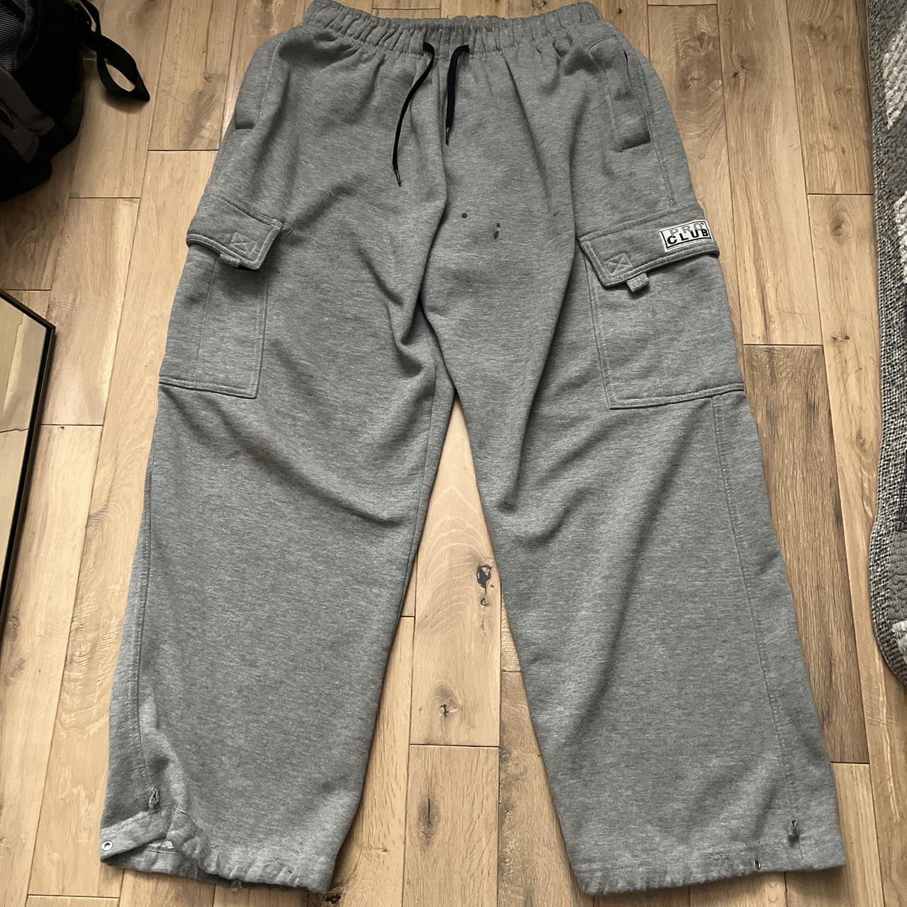 Pro Club heavyweight grey sweats flaws are shown,... - Depop