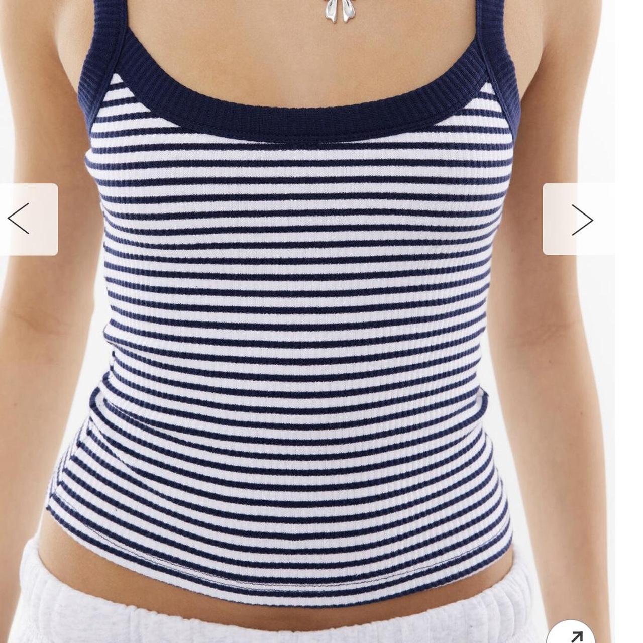 striped riri tank - Depop