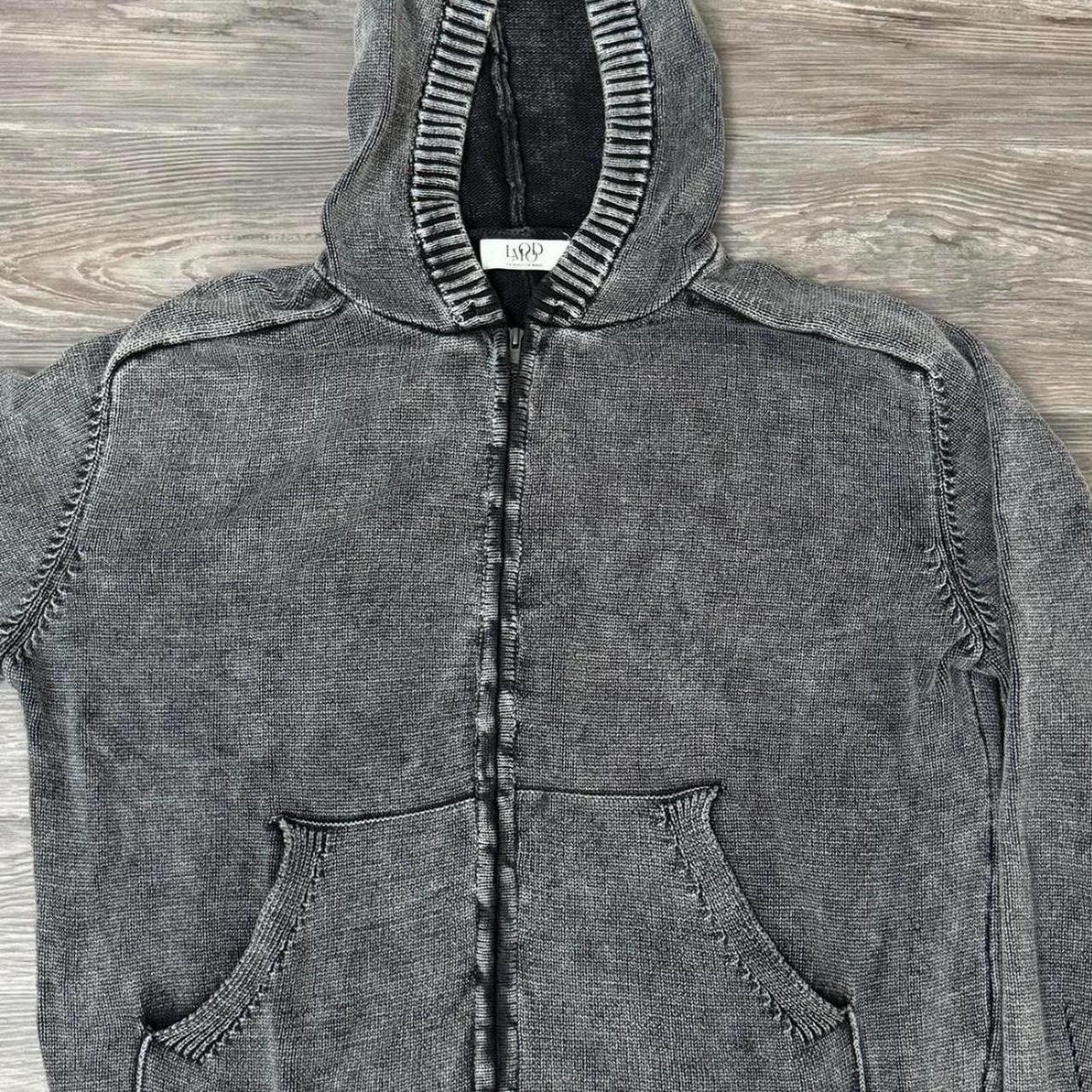 Grey and black zip up hoodie #koreanfashion #y2k... | Depop