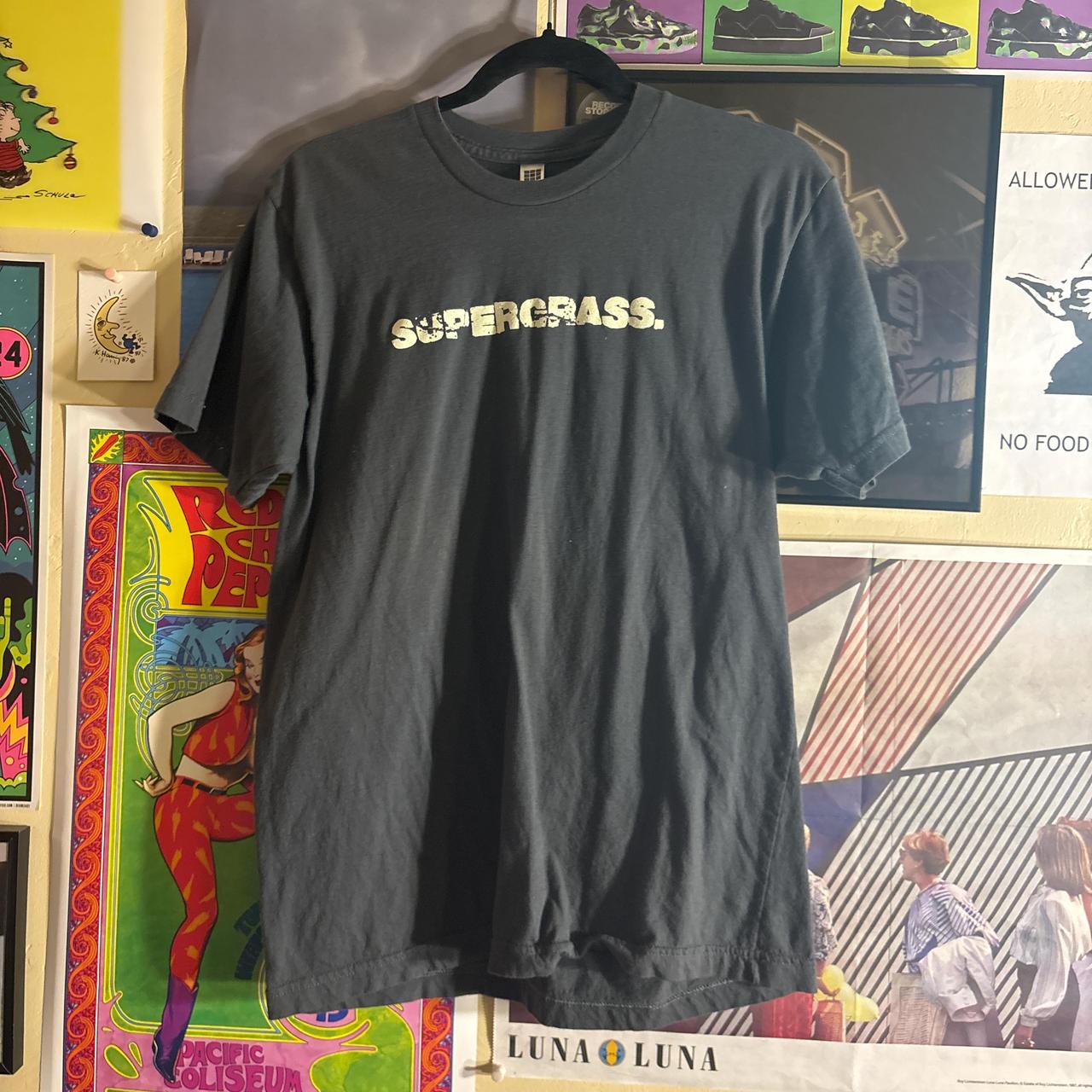 Vintage Medium gray supergrass t shirt #Supergrass... | Depop