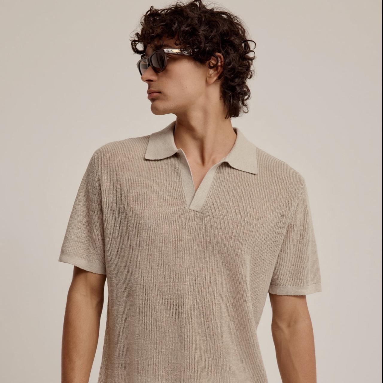 Venroy Rib Knit Open Neck Polo • Brand new with tag - Depop