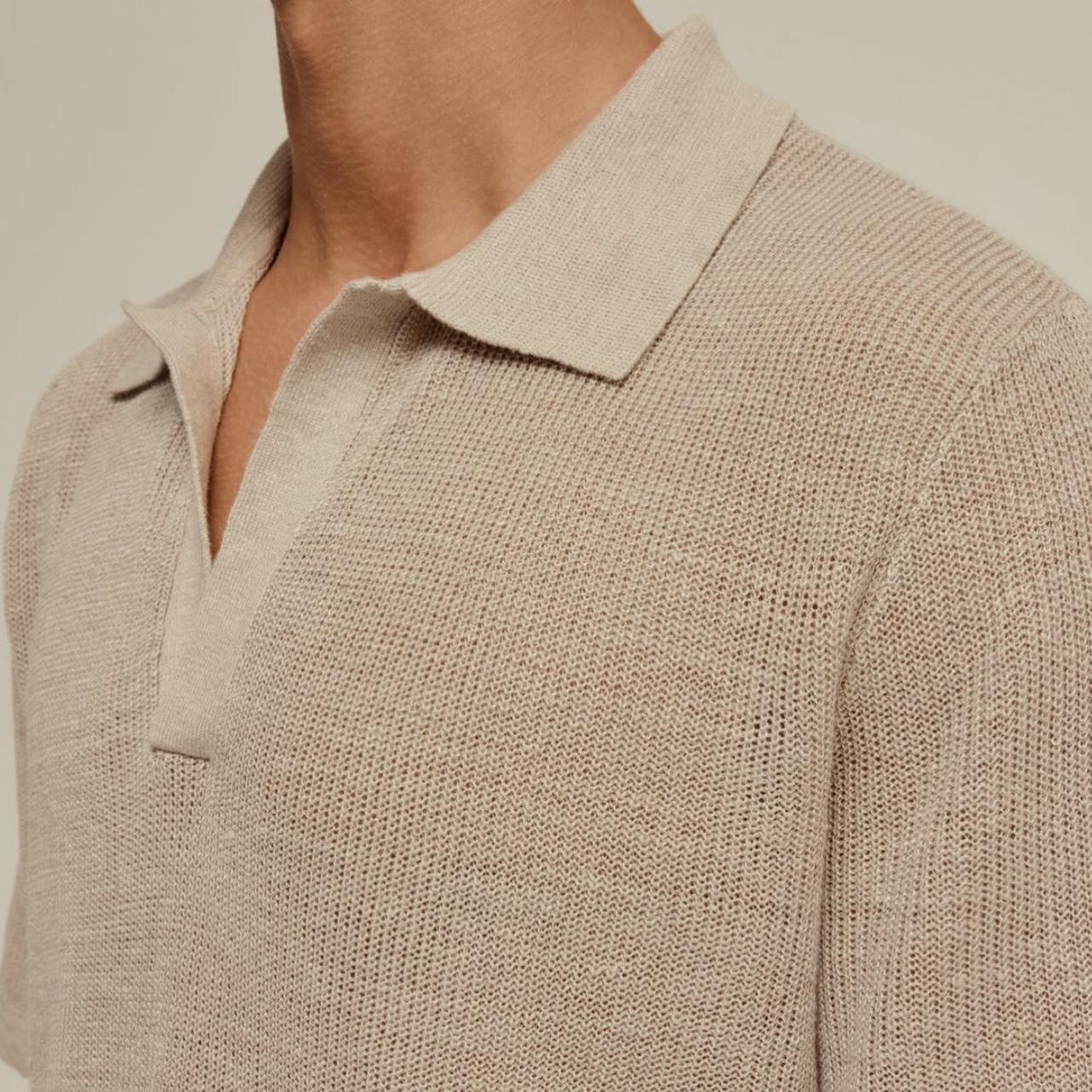 Venroy Rib Knit Open Neck Polo • Brand new with tag - Depop