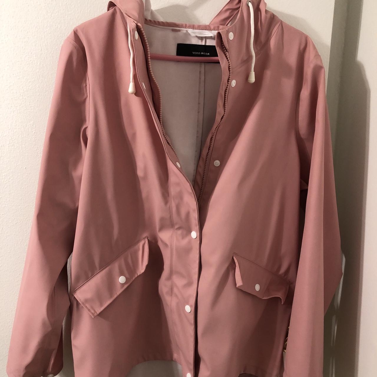 Vero Moda pink rain jacket Size L Was purchased... - Depop