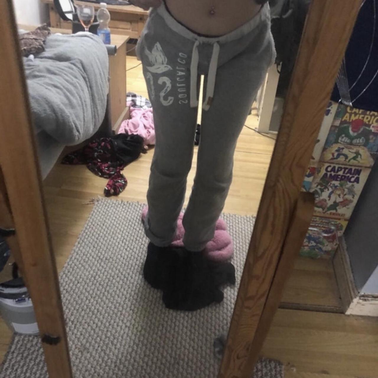 Grey low rise joggers super comfortable - Depop