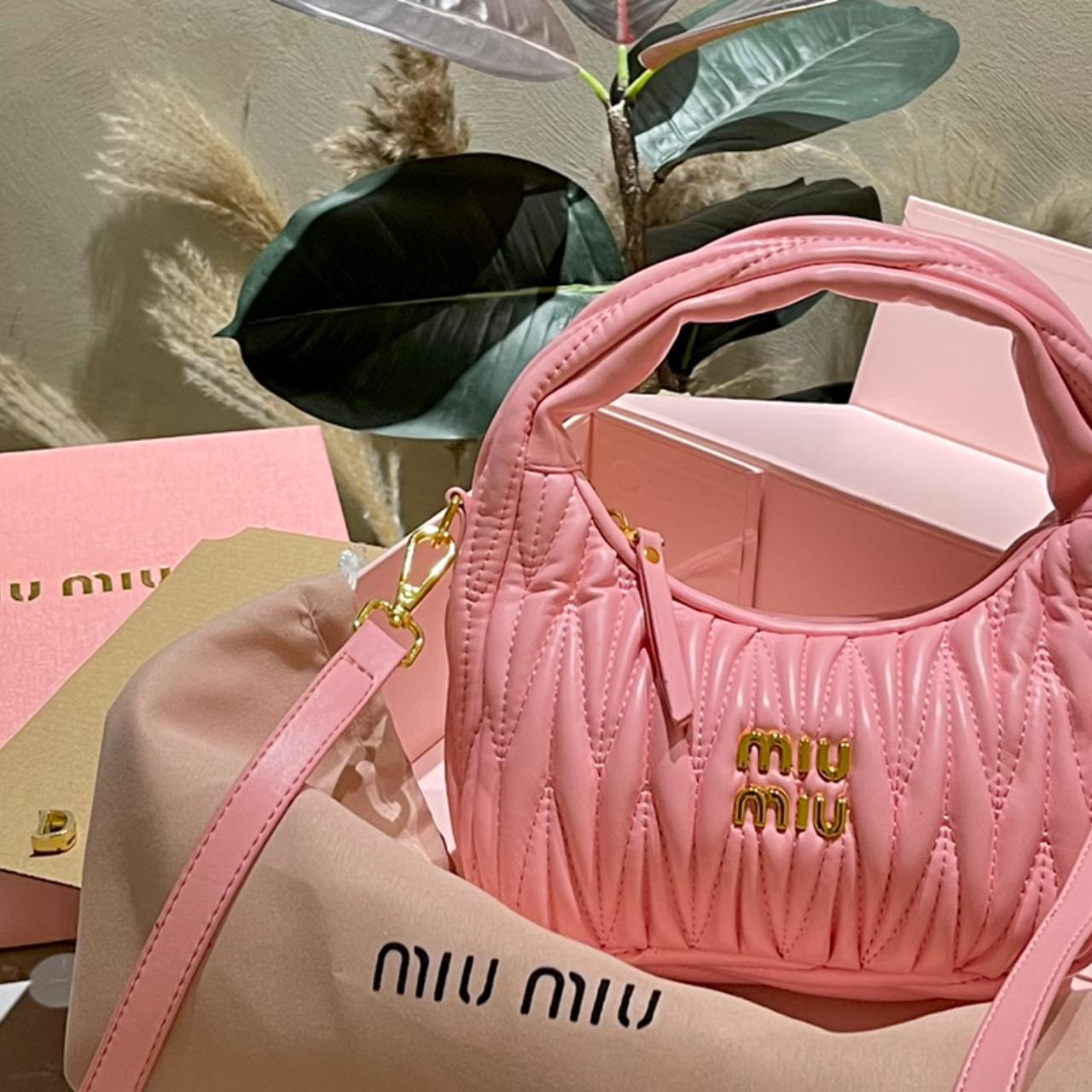 Miu Miu Shoulder Bag Pink size: 20*14cm - Depop