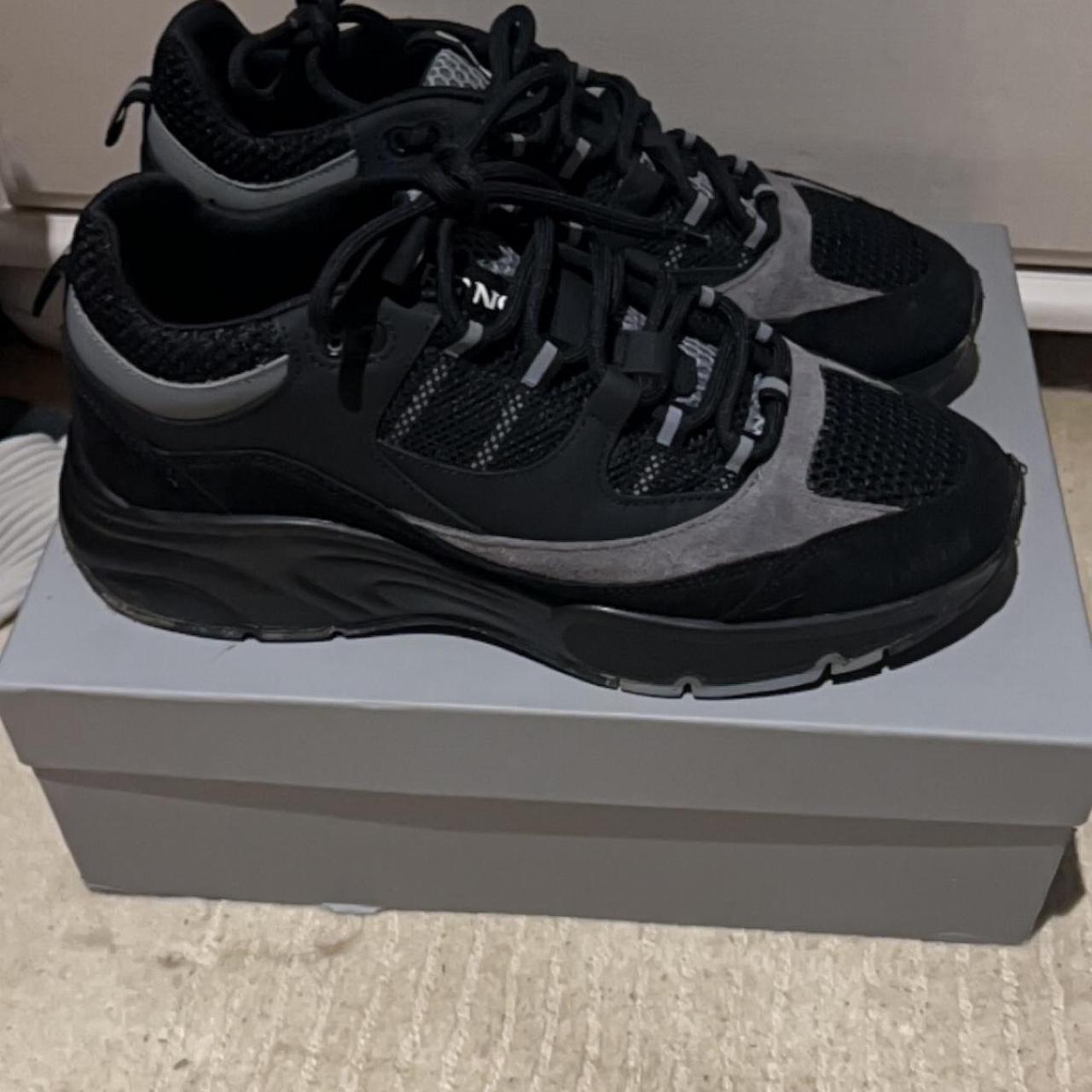 Black and grey cleens aero runner Onyx fresh never... - Depop