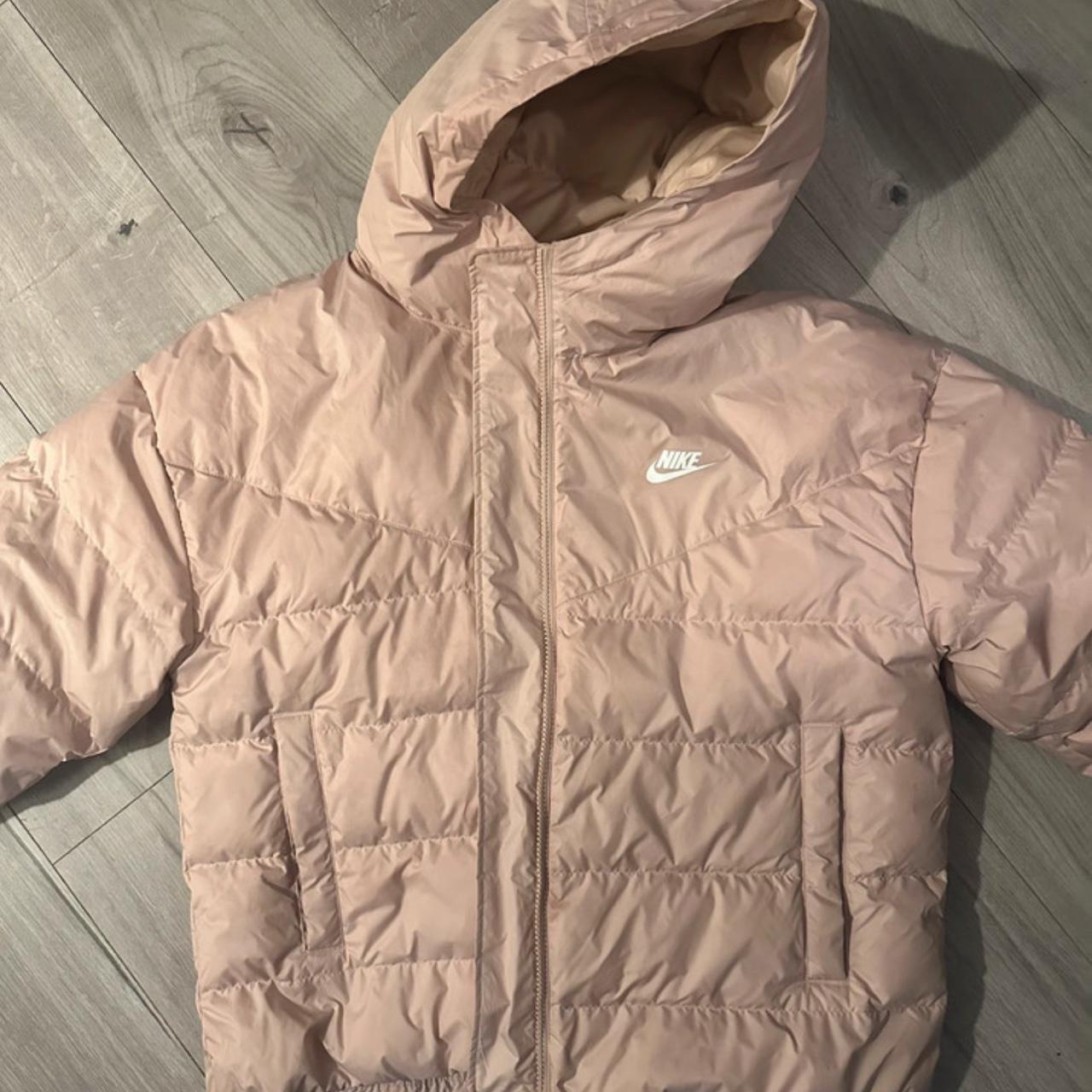 Pink Nike puffer coat. Size Medium. Brand new,... - Depop