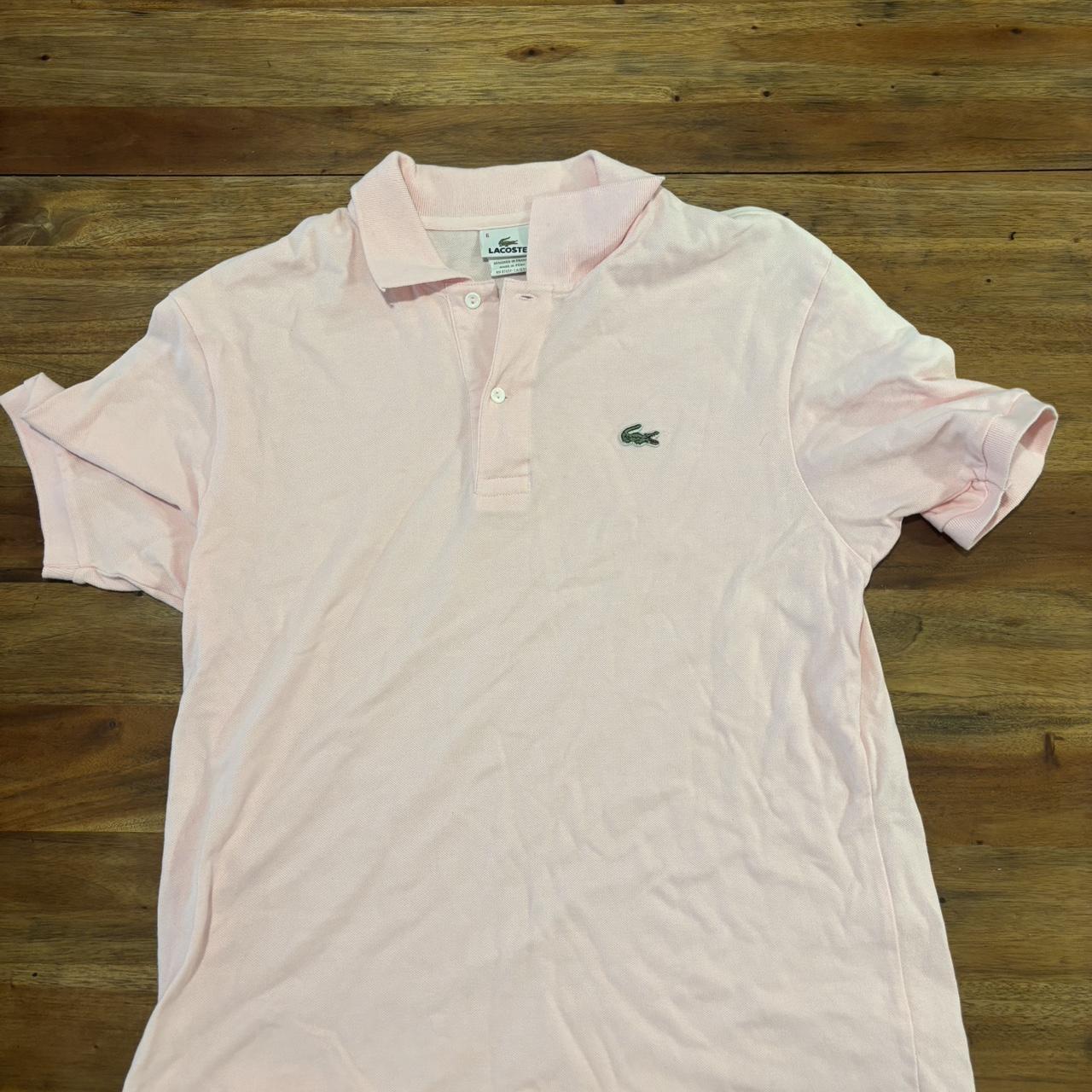 Pink Lacoste polo shirt #Lacoste - Depop