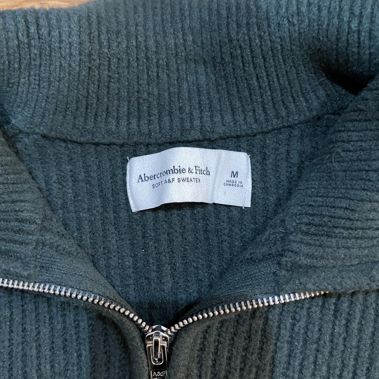 Dark green Abercrombie & Fitch quarter zip men’s... - Depop