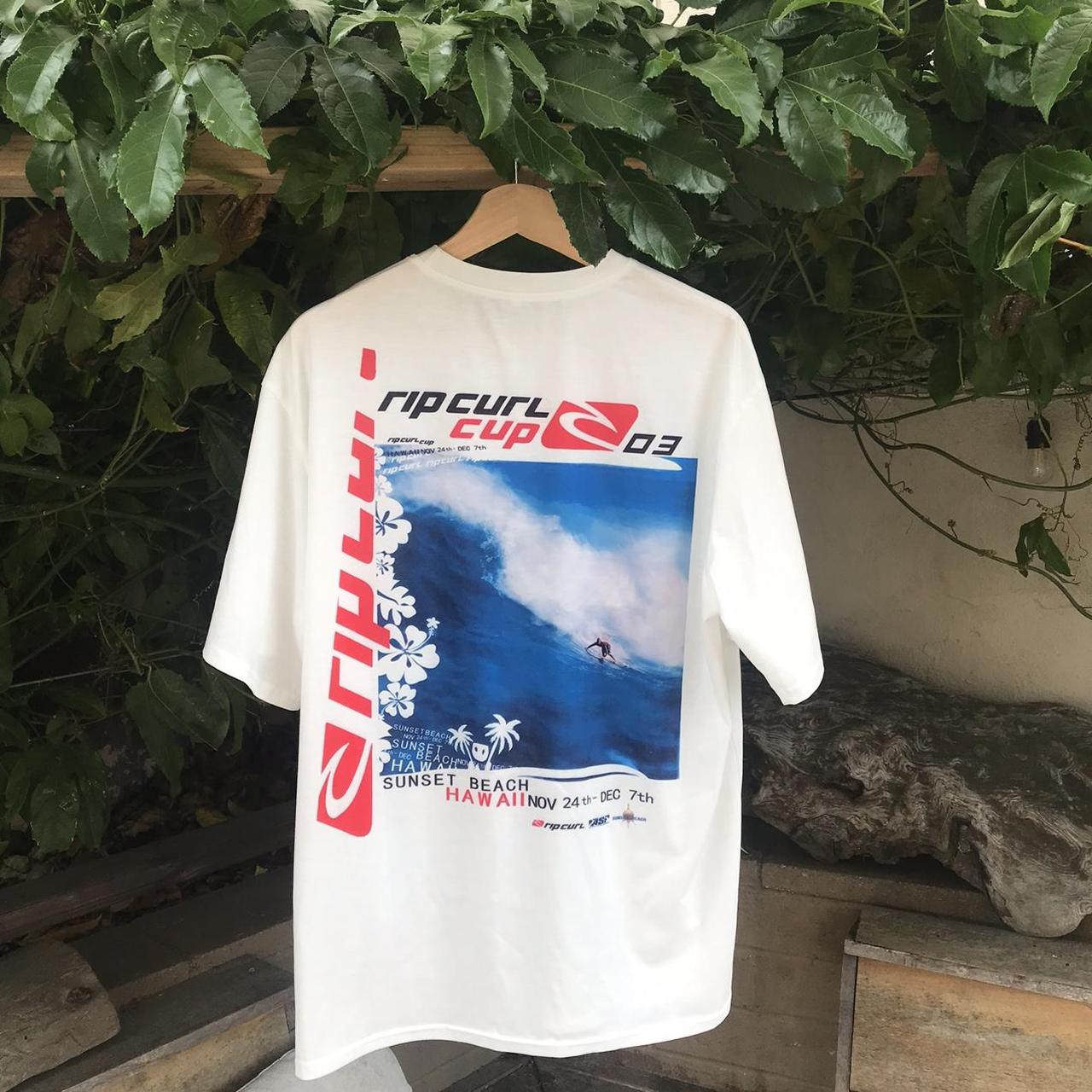 Y2K ripcurl 2003 sunset beach surf comp shirt... - Depop