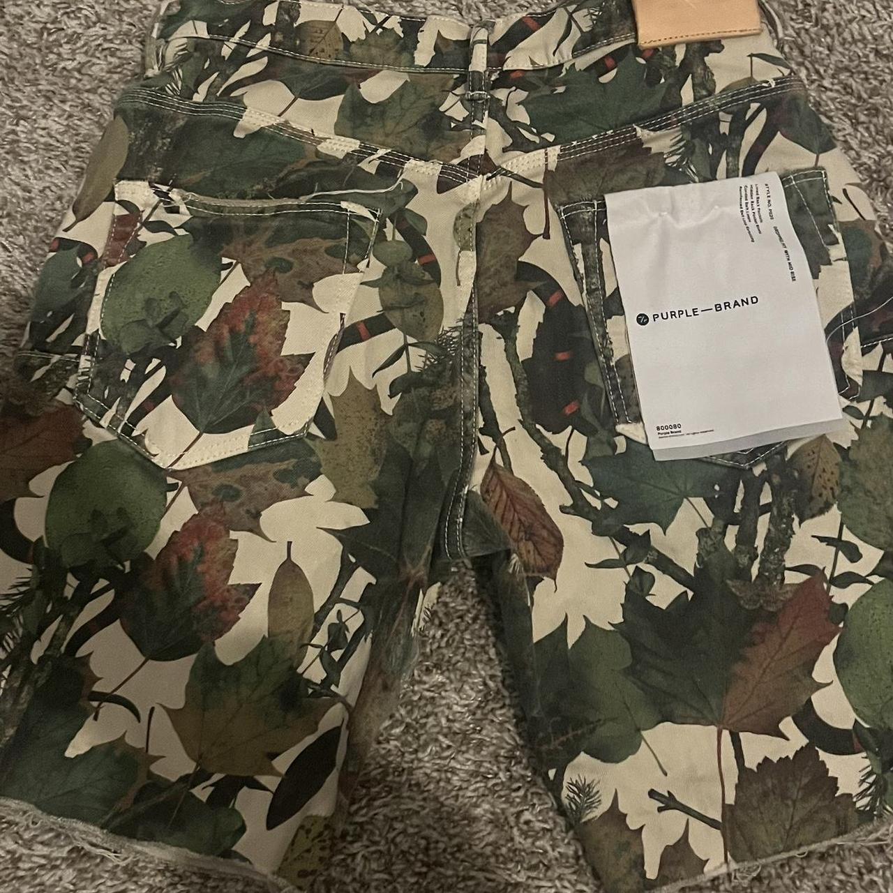 Purple brand jorts camo leaf Has front tag just not... | Depop