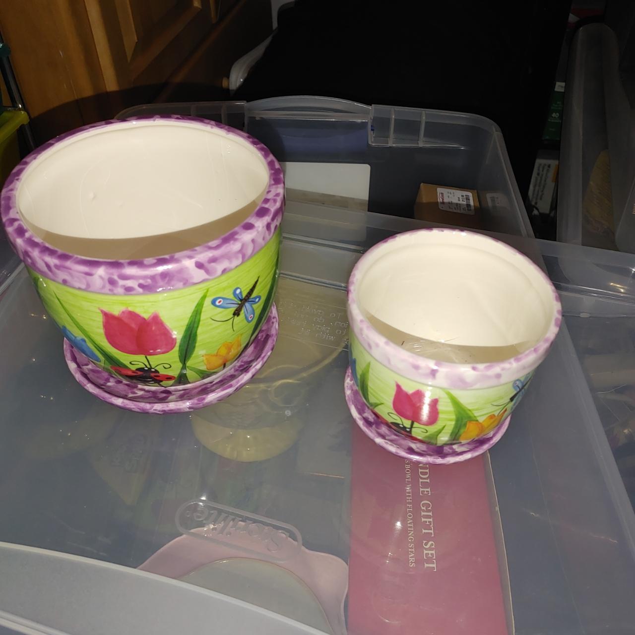 Potting Cups 2 Different Sizes Never used | Depop