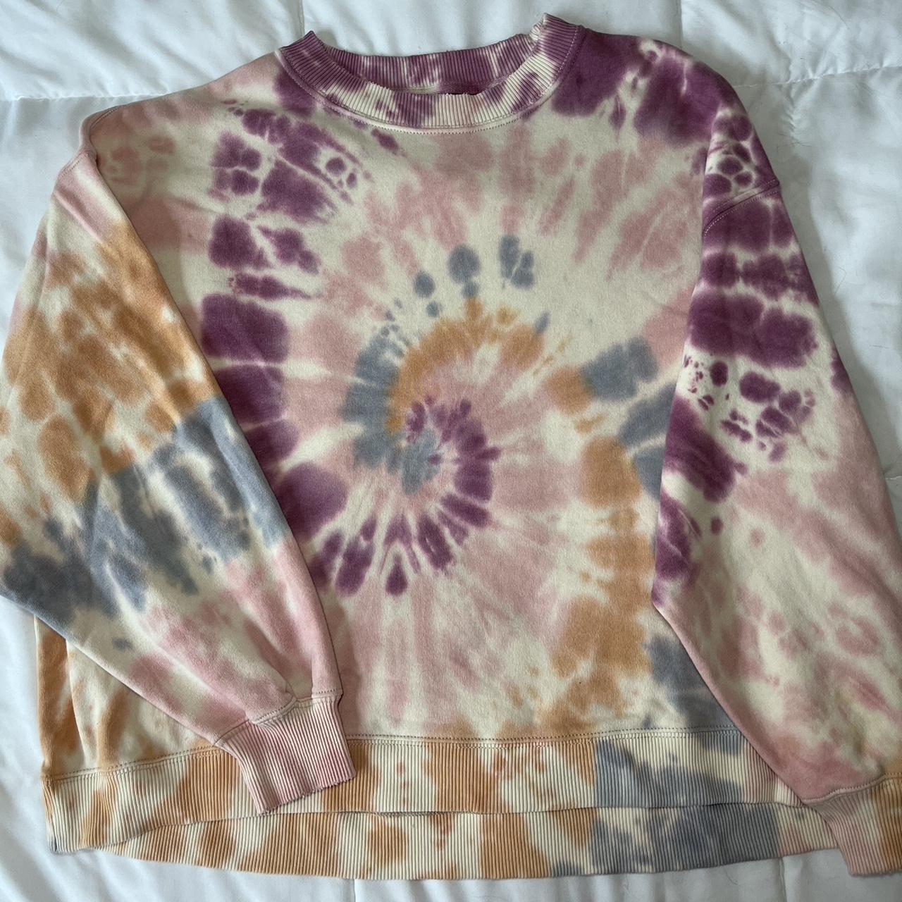 American Eagle Oversized Tie dye crew neck... - Depop