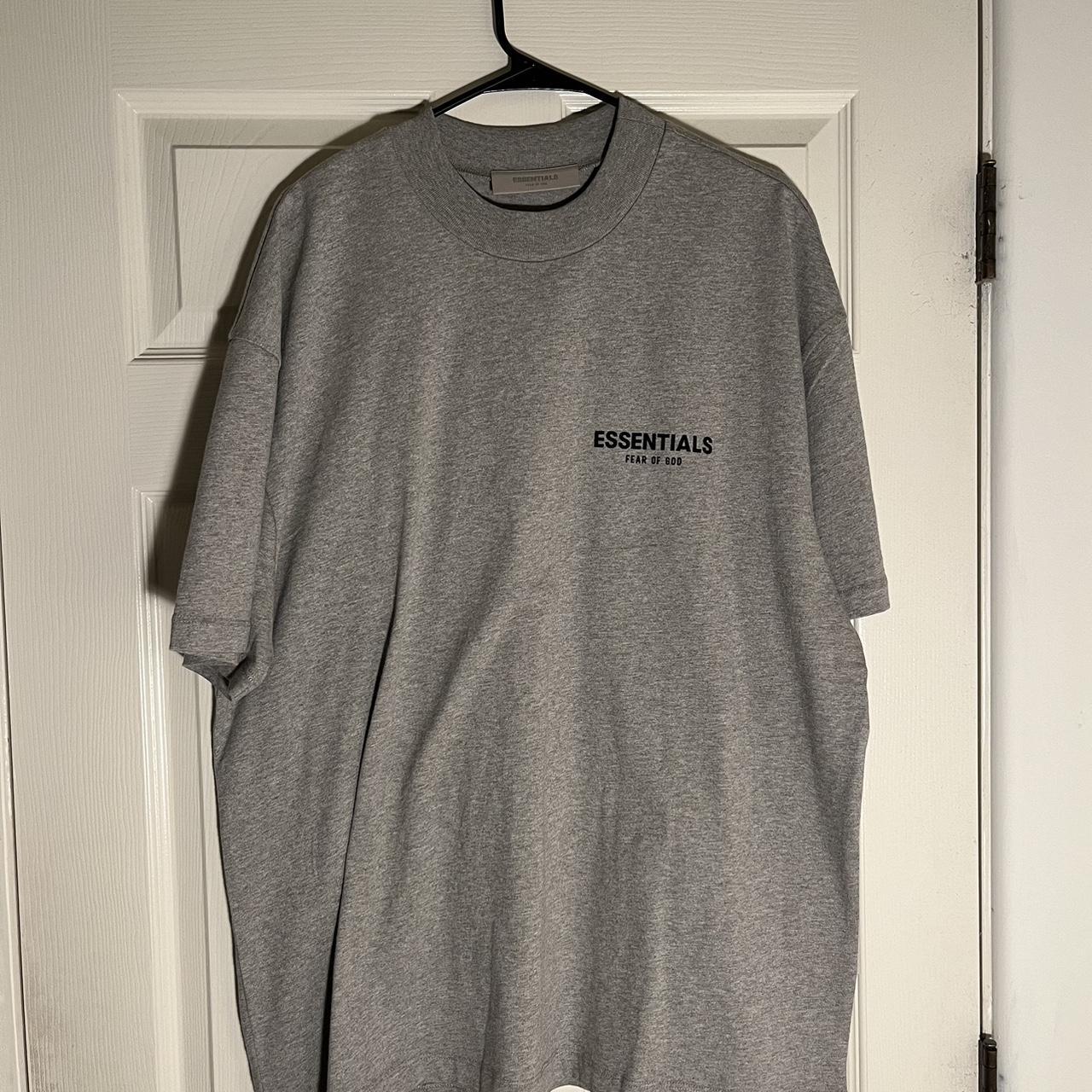 Grey Essentials Fear of God T shirt - Depop