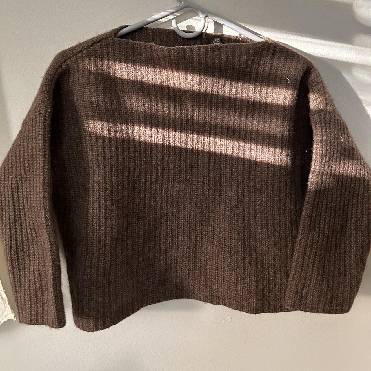 Gorgeous Soft Brown Cropped Sweater 3 Quarter... - Depop