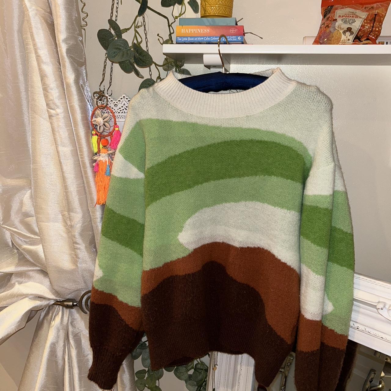 Super cute landscape knit jumper Soft material... - Depop