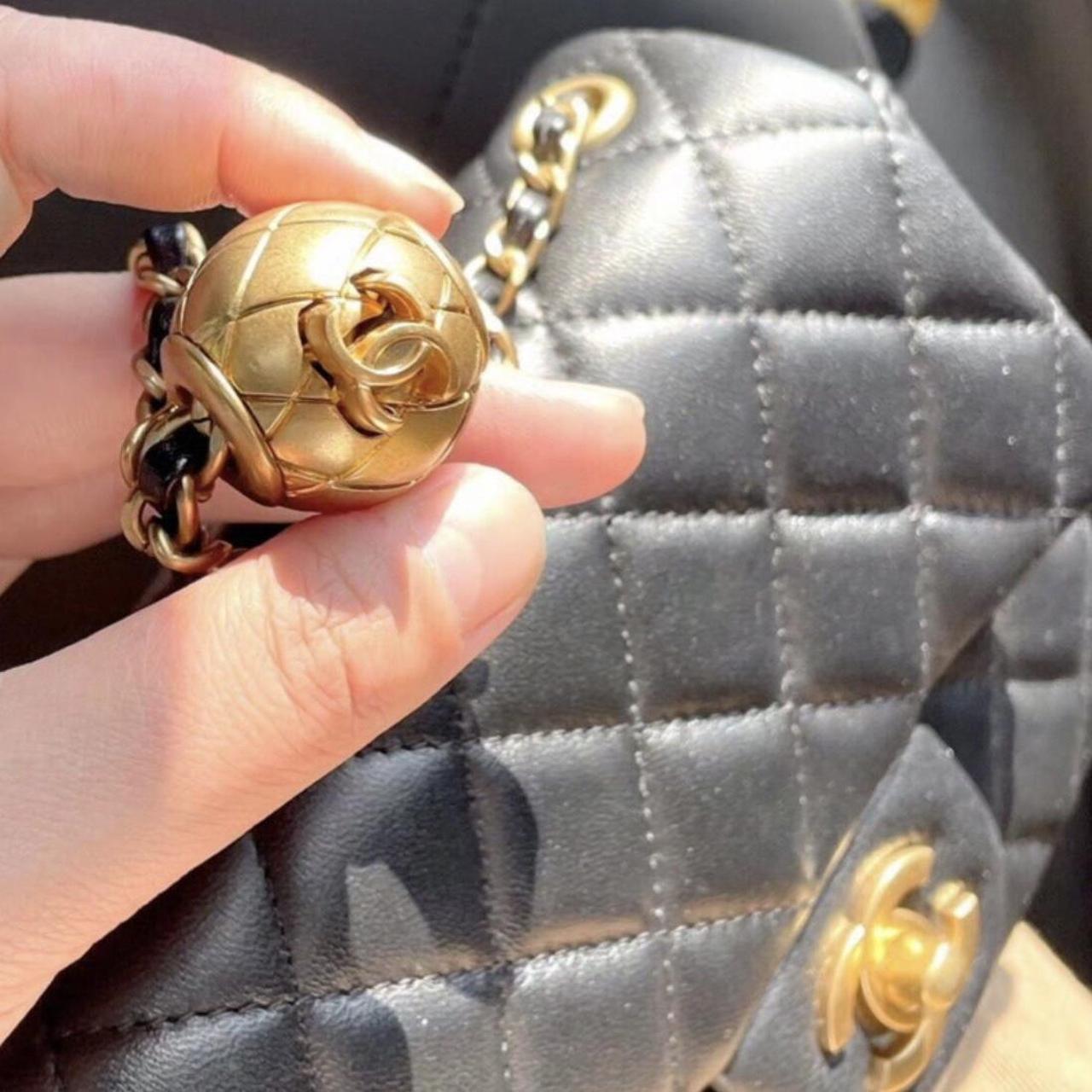 Chanel small gold ball fatty fang classic lingerie... - Depop